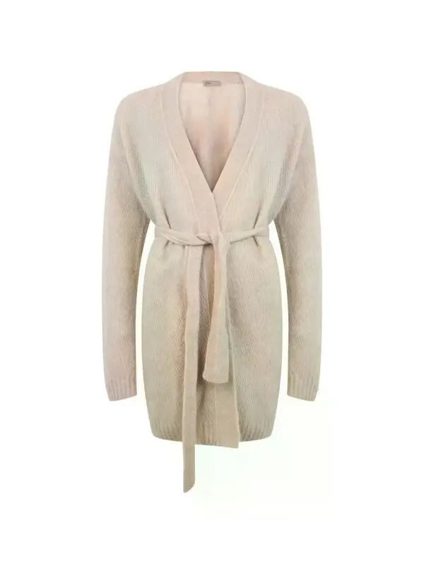 Herno Belted V-neck Cardigan - Neutrals