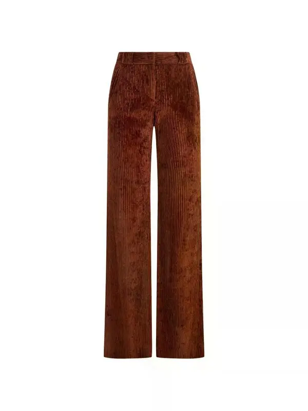 Alberta Ferretti Corduroy Wide-leg Trousers - Brown