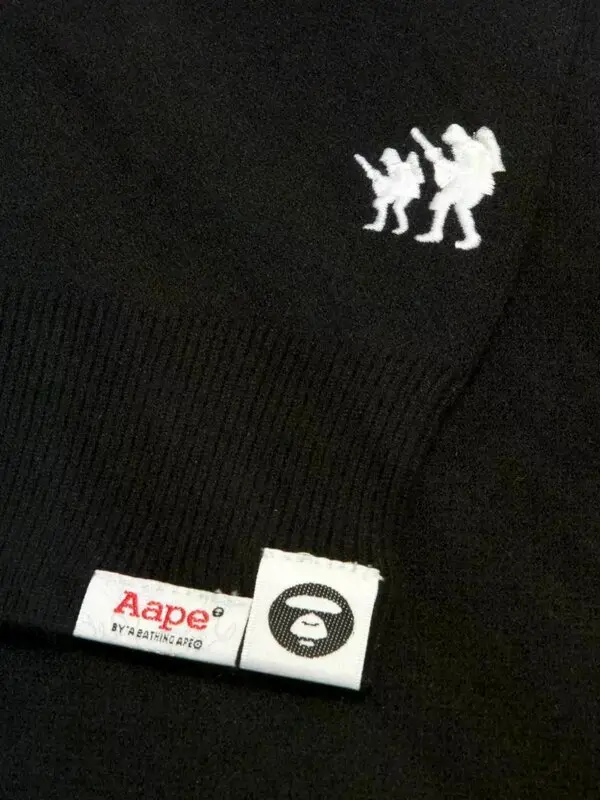 AAPE BY *A BATHING APE Aapenow Moonface Logo-intarsia Sweatshirt