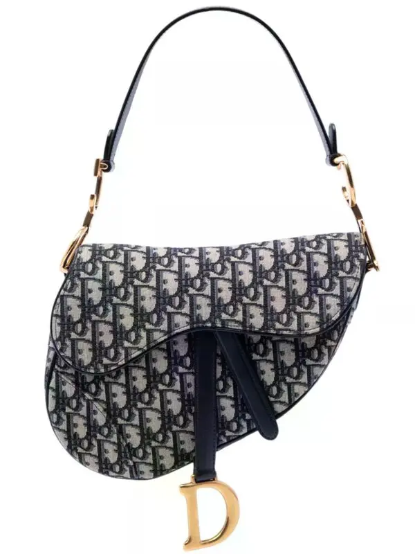 Dior 2018 Oblique Canvas Saddle Bag Shoulder Bag