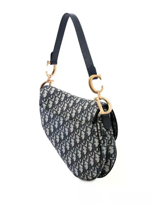 Dior 2018 Oblique Canvas Saddle Bag Shoulder Bag