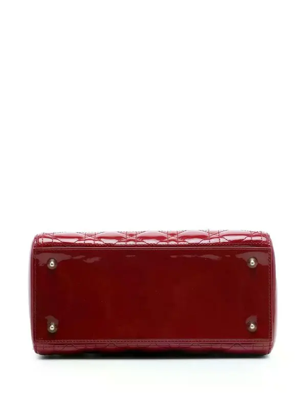 Dior 2000 Medium Patent Cannage Lady Satchel