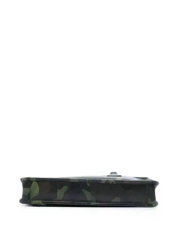 Prada 2013-2026 Saffiano Camouflage Print Briefcase Business Bag