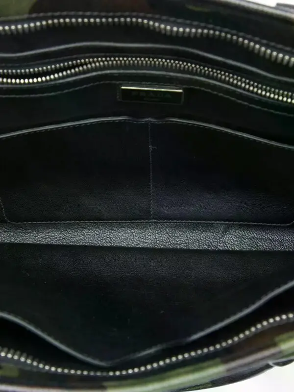 Prada 2013-2026 Saffiano Camouflage Print Briefcase Business Bag