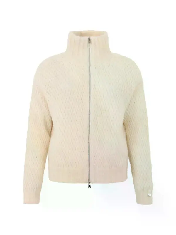 Herno Zip-up High-neck Cardigan - Neutrals