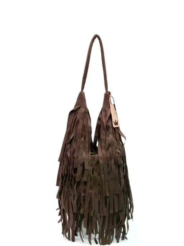 LA MILANESA Small Aretha Fringed Shoulder Bag