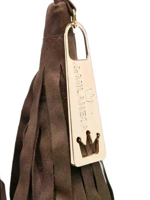 LA MILANESA Small Aretha Fringed Shoulder Bag