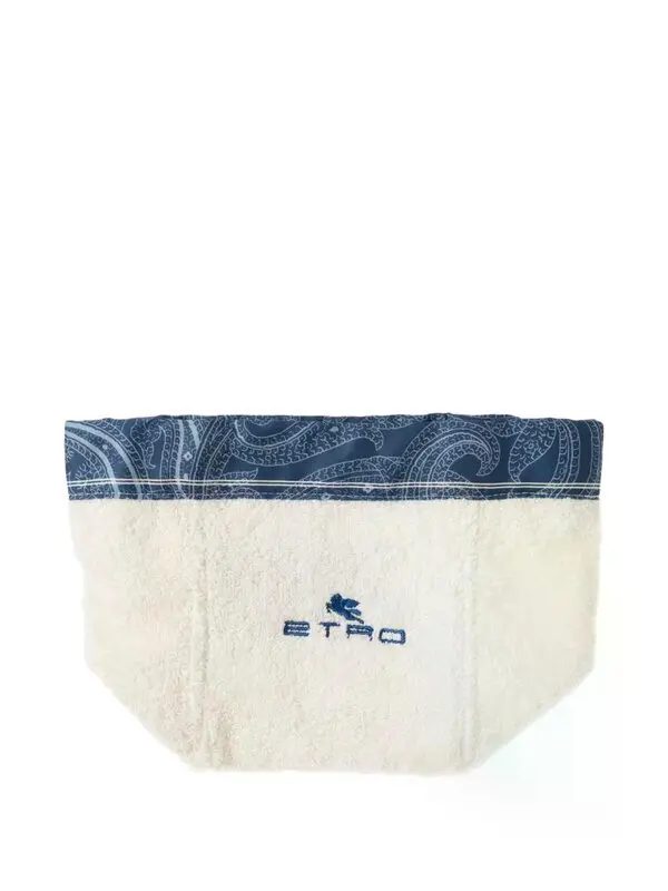 Etro Pegaso-embroidered Paisley-trim Basket And Towels Set - Neutrals