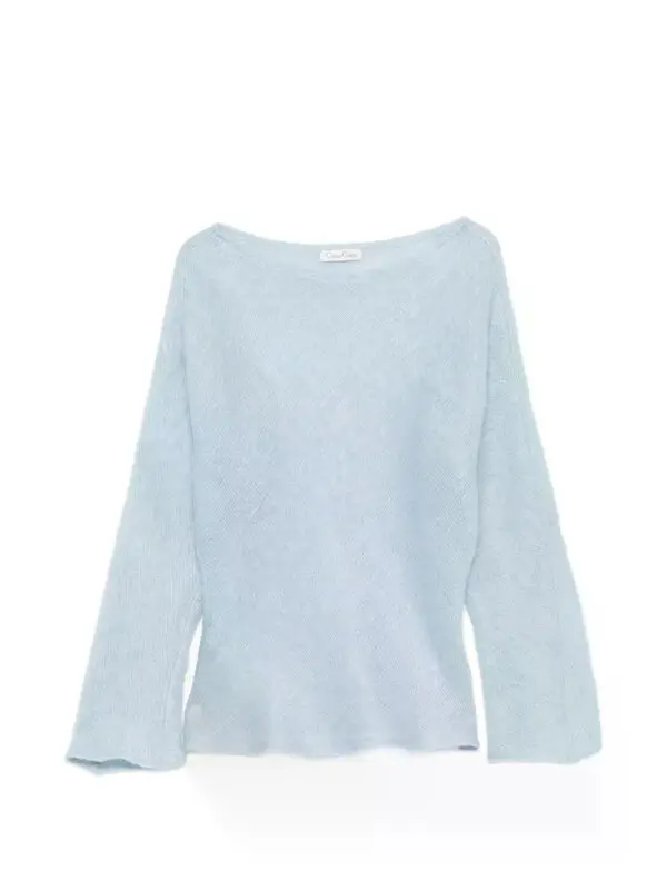 Carine Gilson Boat Neck Long Sleeve Sweater - Blue