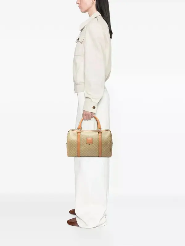 Celine Macadam Coated Canvas Boston Bag