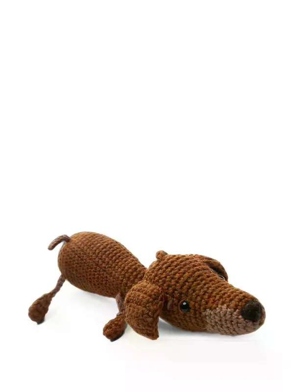 NAHMIAS Dog-motif Keychain - Brown