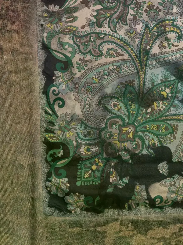 Avant Toi Paisley-print Frayed Scarf
