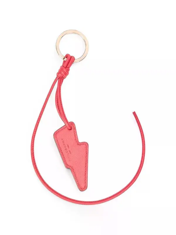 Philosophy Di Lorenzo Serafini Lightning Bolt Pendant Leather Keychain