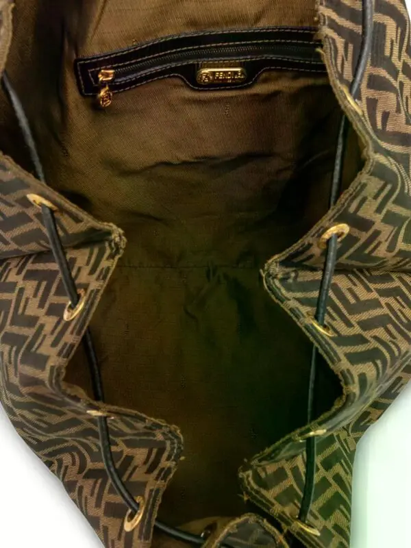 Fendi Zucca Canvas Drawstring Backpack