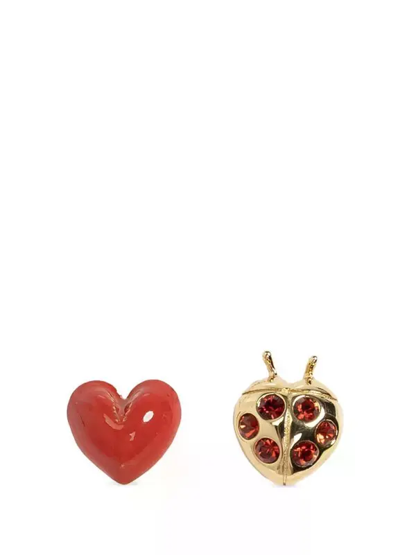Kate Spade New York Summer Daze Mismatched Ladybug & Heart Stud Earrings - Gold
