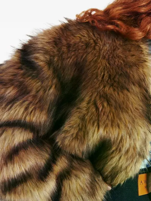 A.W.A.K.E. Mode Faux Fur Cropped Jacket