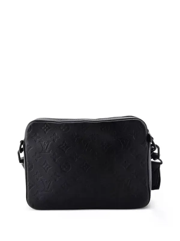 LOUIS VUITTON Trio Messenger Bag Monogram Shadow Leather - Black