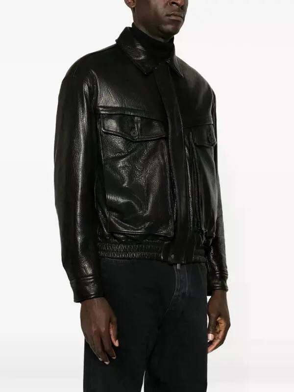 SALVATORE SANTORO Grainy Leather Jacket