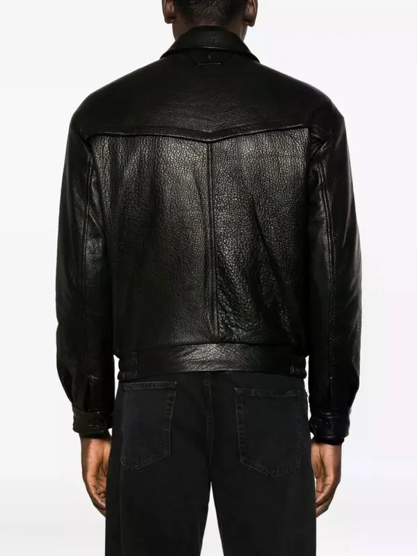 SALVATORE SANTORO Grainy Leather Jacket