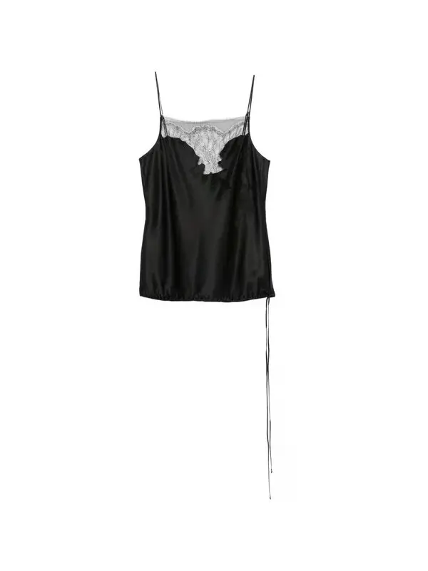 Carine Gilson Lace-trim Silk-satin Camisole