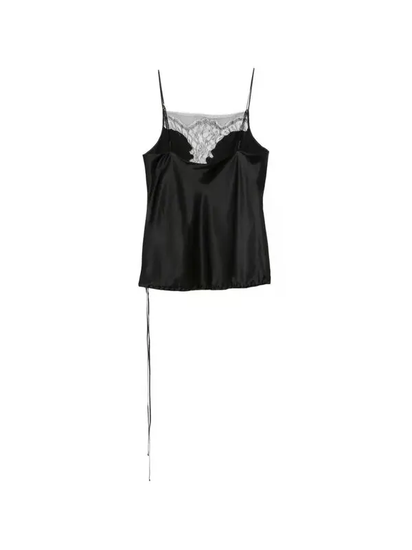 Carine Gilson Lace-trim Silk-satin Camisole