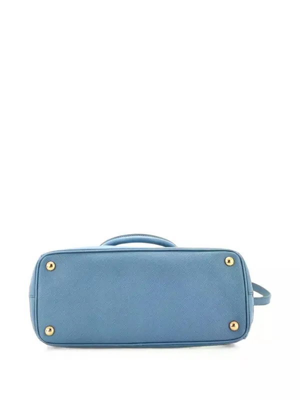 Prada Galleria Saffiano Leather Small Tote Bag - Blue