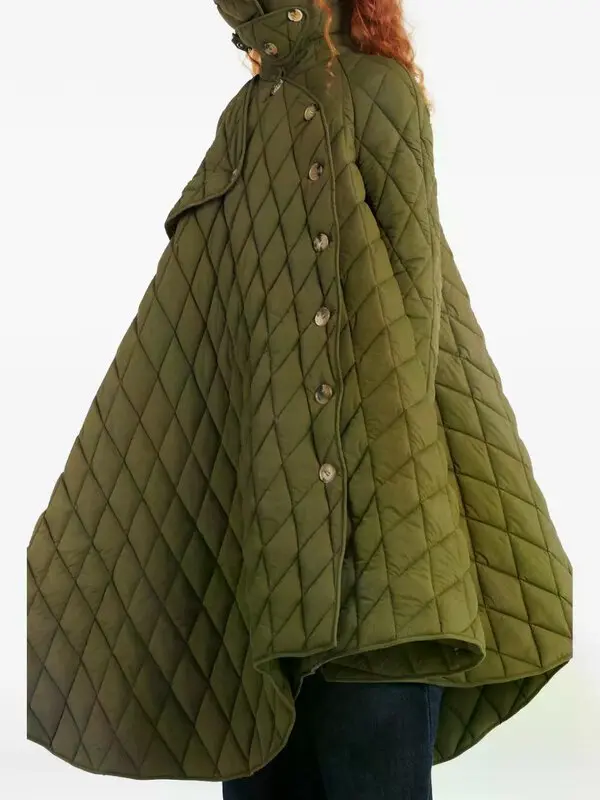 A.W.A.K.E. Mode Quilted Asymmetric-hem Trench Coat