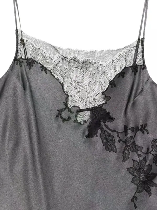 Carine Gilson Lace-trimmed Silk Camisole