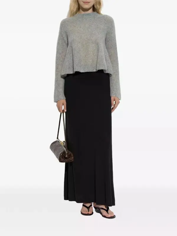 LISA YANG Adrienne Knitted Maxi Skirt - Black
