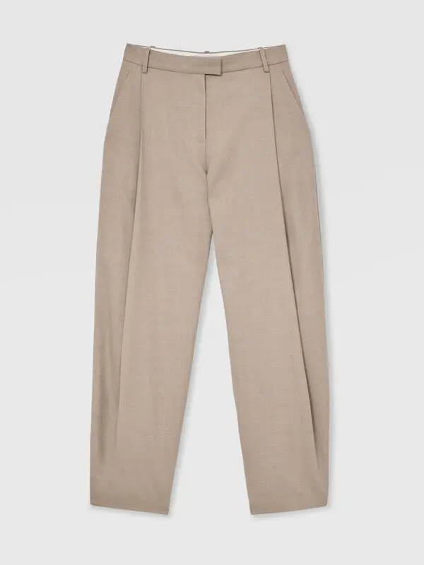 REISS Juniper Wool-blend Barrel-leg Suit Trousers