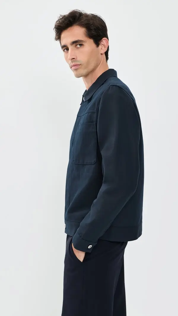 Vince Pleated Trucker Jacket