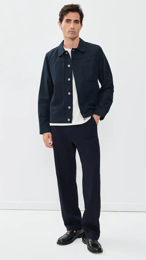 Vince Pleated Trucker Jacket