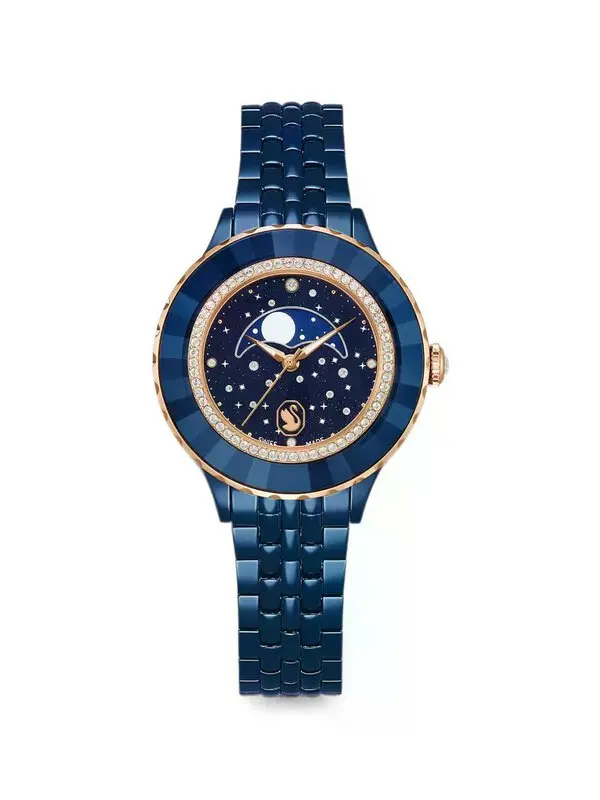 SWAROVSKI Octea Moon 43mm Watch - Blue