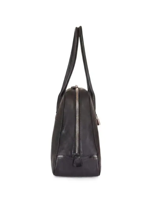 Miu Miu Medium Vivant Logo-embossed Leather Tote Bag