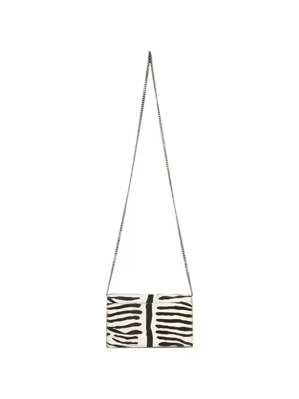 Akris Small Anouk Zebra-print Leather Clutch Bag