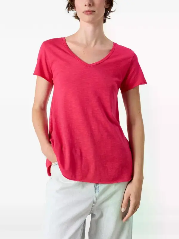 American Vintage Jacksonville V-neck T-shirt - Pink