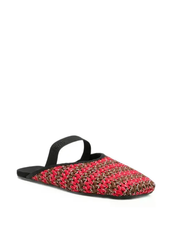 Flowze Woven Flip-flop Mules - Red