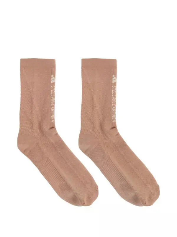 Adidas By Stella McCartney Logo-print Socks - Brown