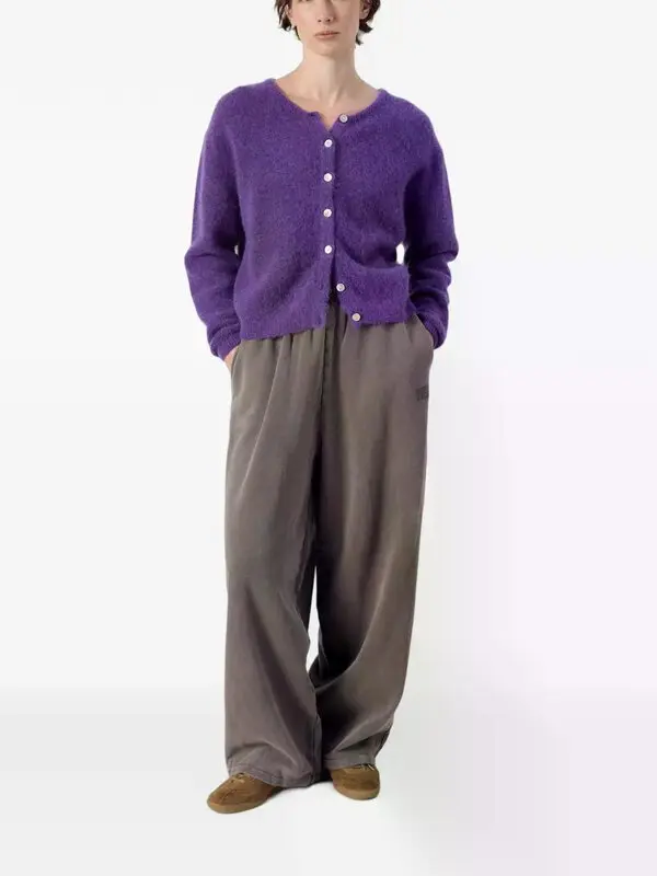 American Vintage Vitow Fluffy Knit Cardigan - Purple