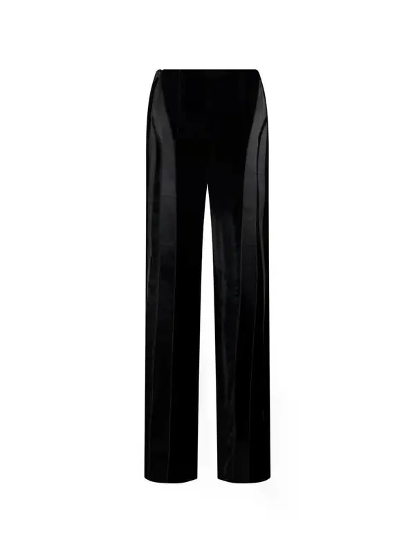 Alberta Ferretti Velvet-finish Panelled Trousers