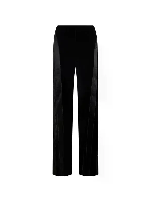 Alberta Ferretti Velvet-finish Panelled Trousers