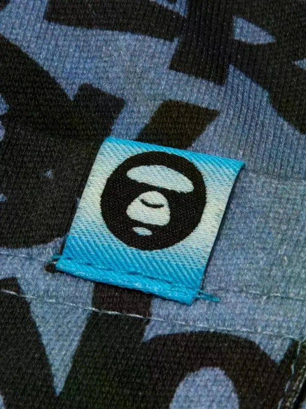 AAPE BY *A BATHING APE Graffiti-print Sweat Shorts