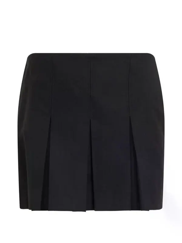 Alberta Ferretti Pleated Short Skirt - Black