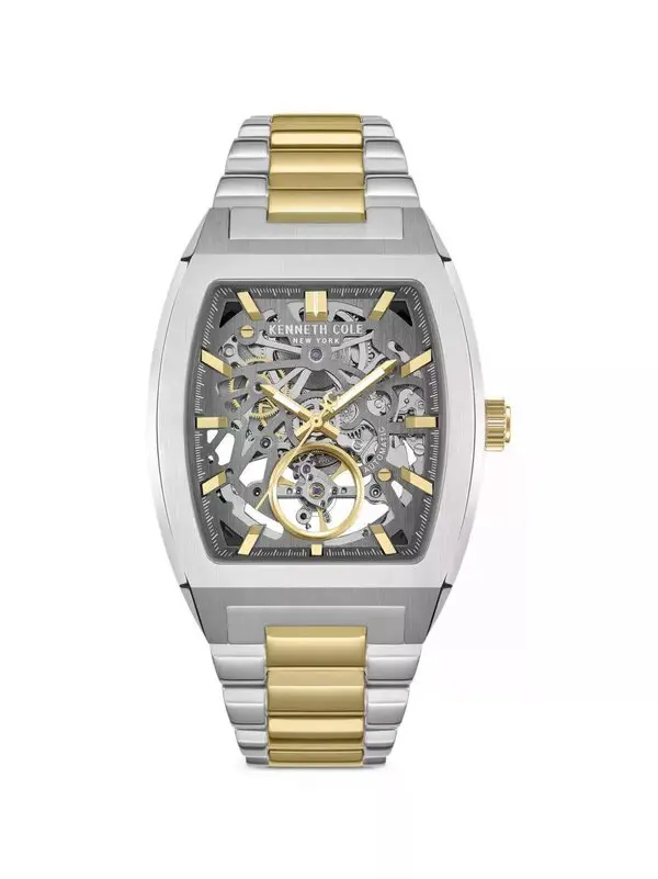KENNETH COLE Skeleton-dial Tonneau-face 40mm Watch