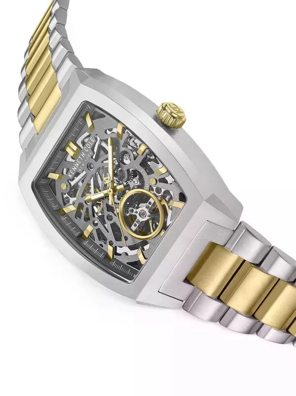 KENNETH COLE Skeleton-dial Tonneau-face 40mm Watch