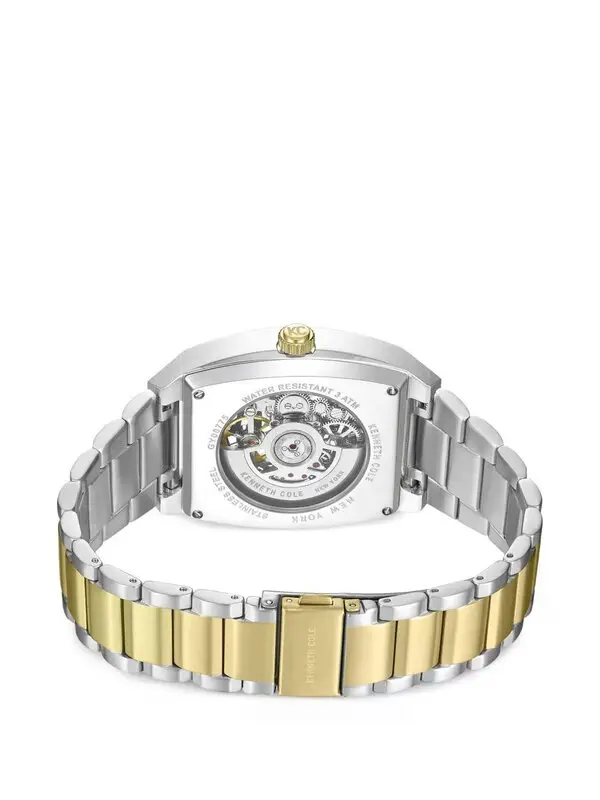 KENNETH COLE Skeleton-dial Tonneau-face 40mm Watch