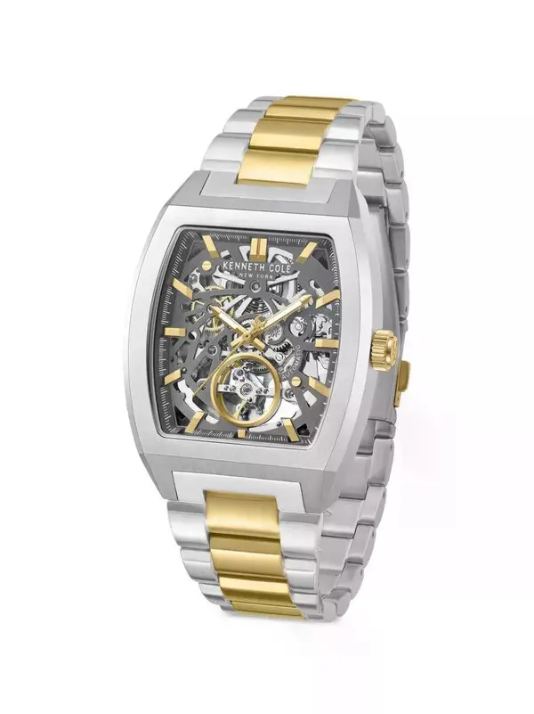 KENNETH COLE Skeleton-dial Tonneau-face 40mm Watch