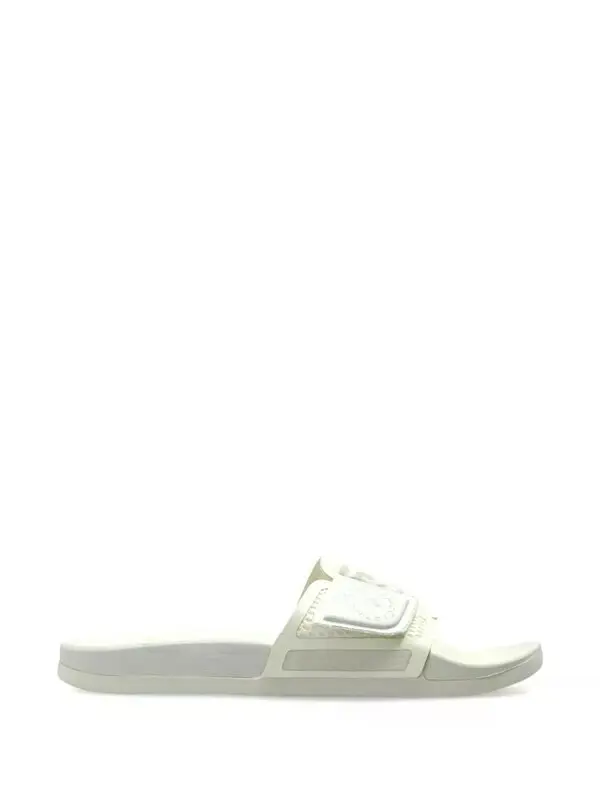 Adidas By Stella McCartney Leopard-print Touch-strap Sandals - Neutrals