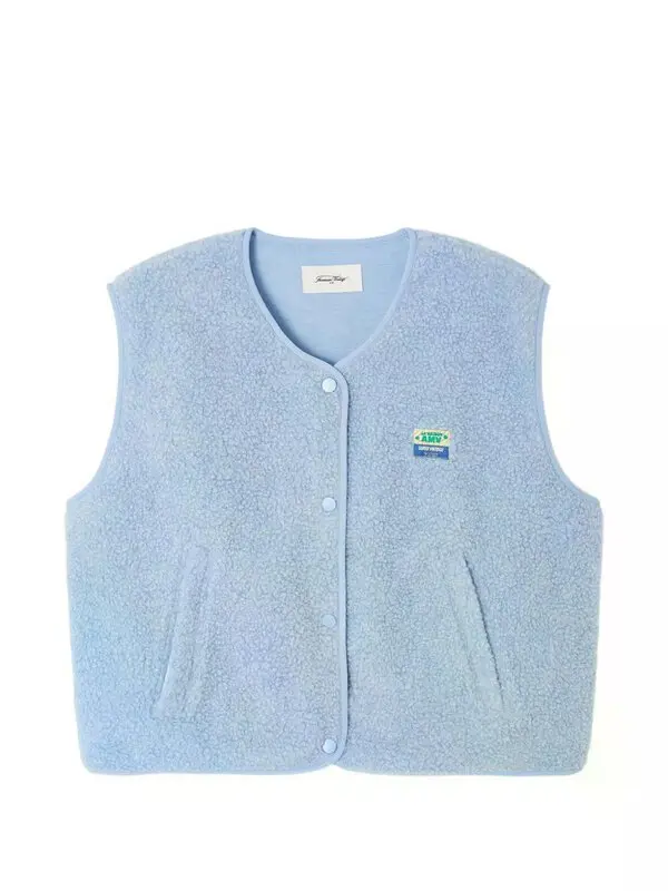 American Vintage Hoktown Shearling-effect Vest - Blue