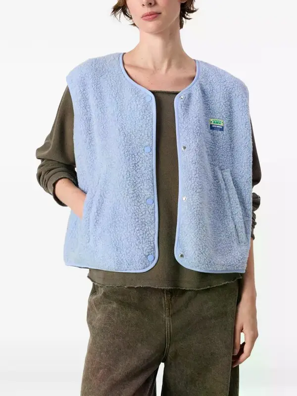 American Vintage Hoktown Shearling-effect Vest - Blue